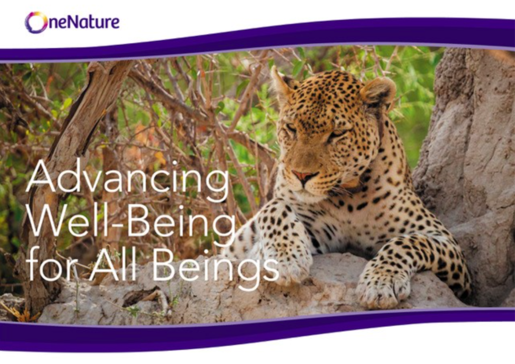 Advancing Wellbeing for All Beings - OneNature