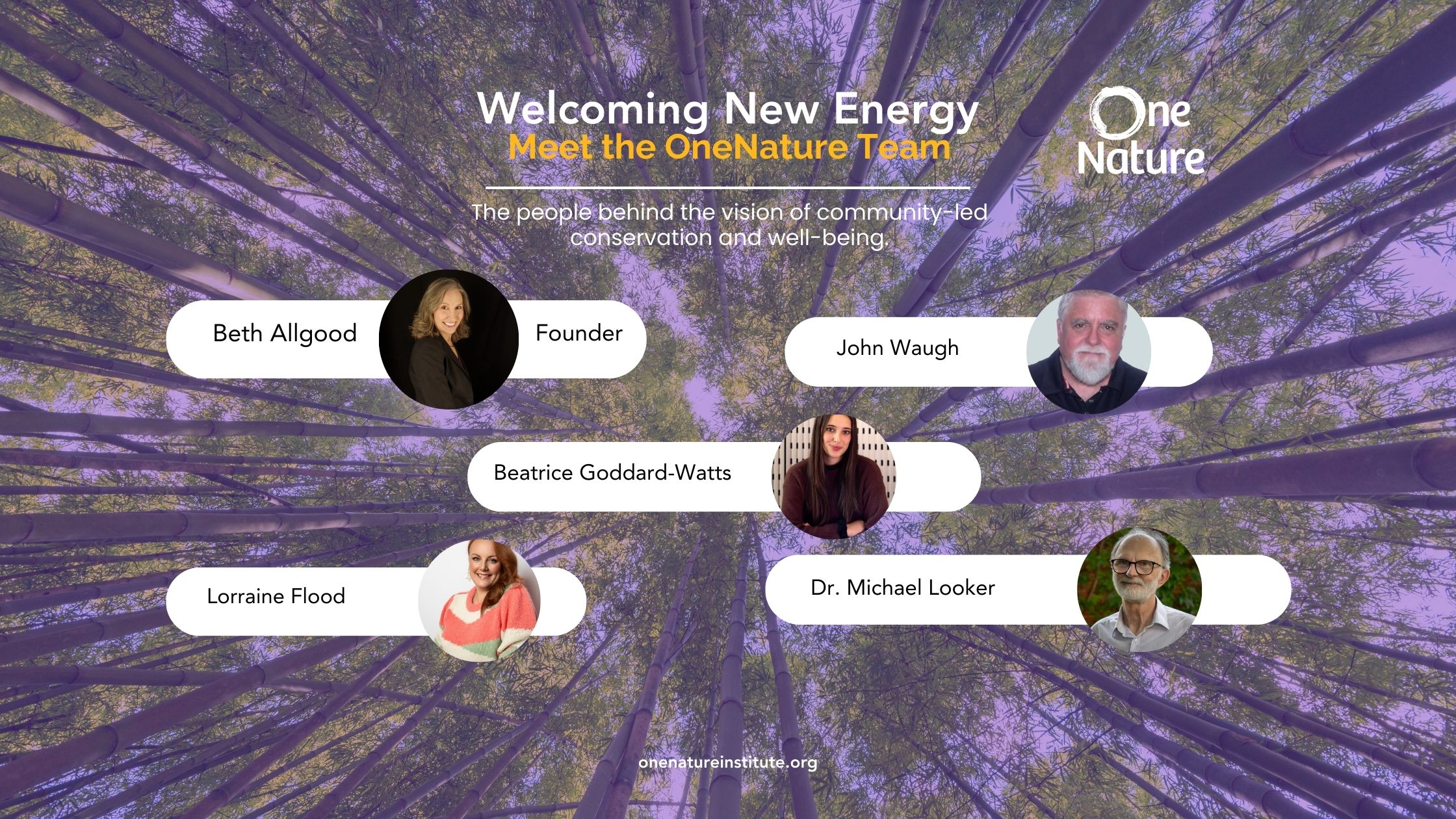 Welcoming New Energy: Meet the OneNature Team - OneNature